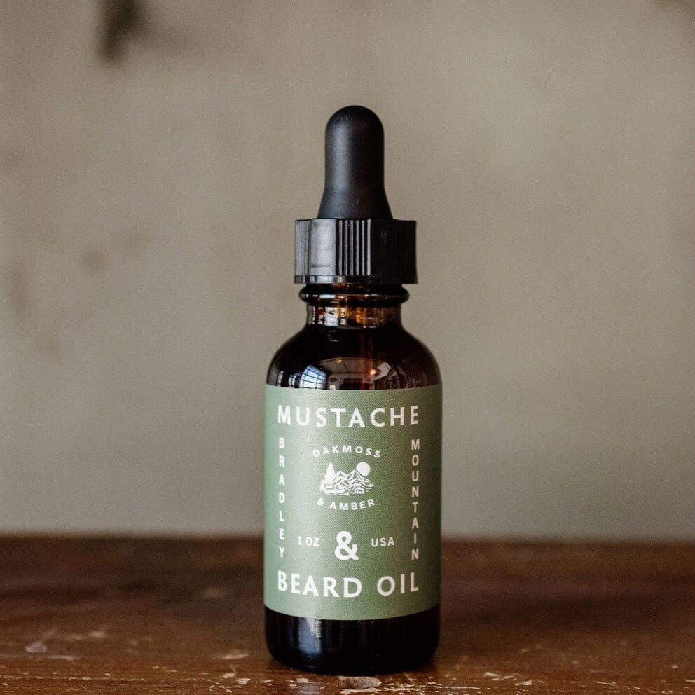 Mustache & Beard Oil - Oakmoss & Amber – Bradley Mountain
