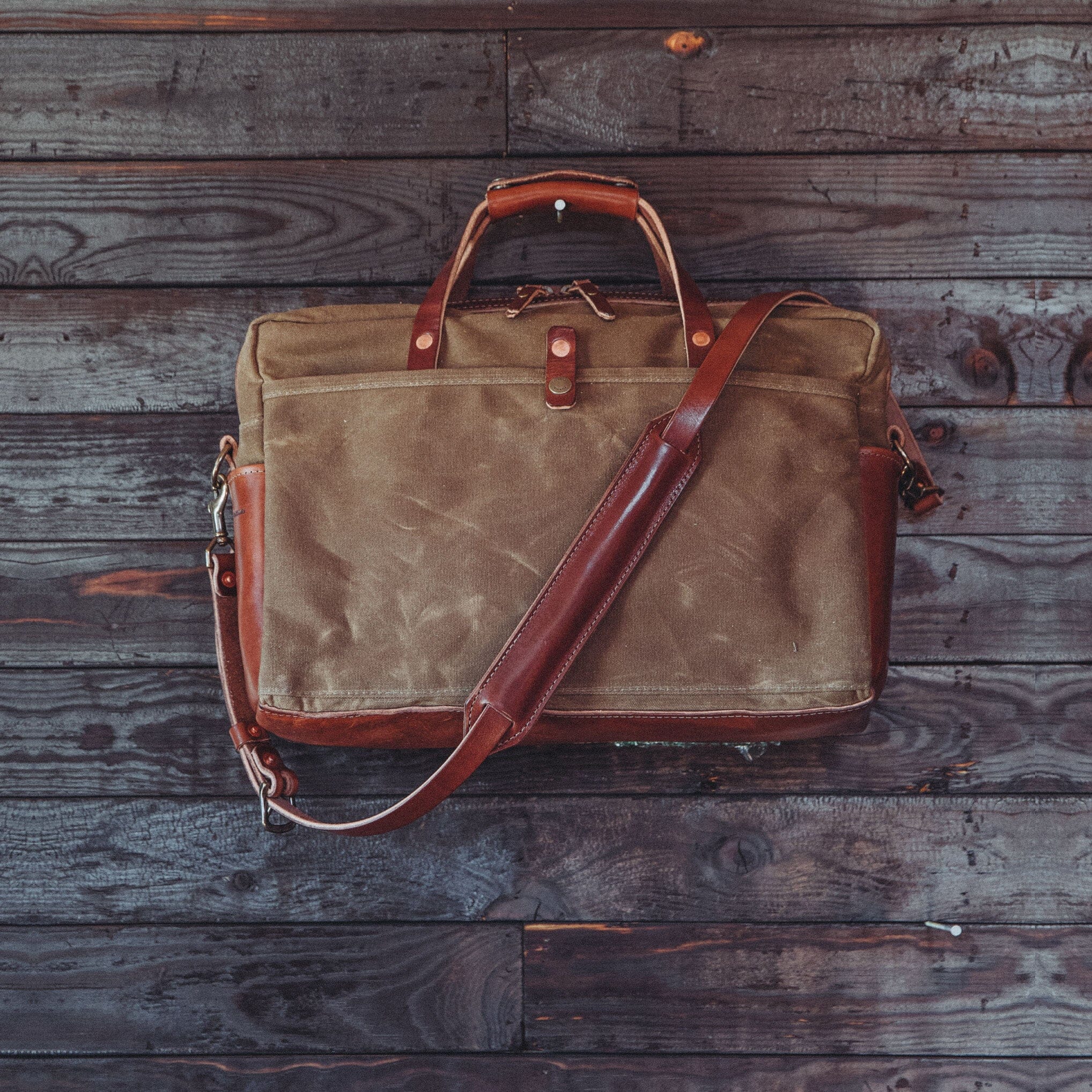 Courier Briefcase - Brush Brown – Bradley Mountain